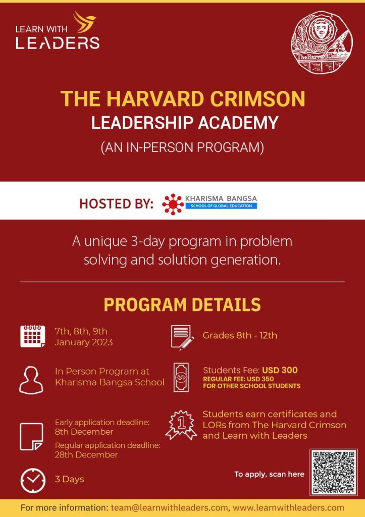 [UPCOMING EVENT] The Harvard Crimson Scholars Program Hosted By ...